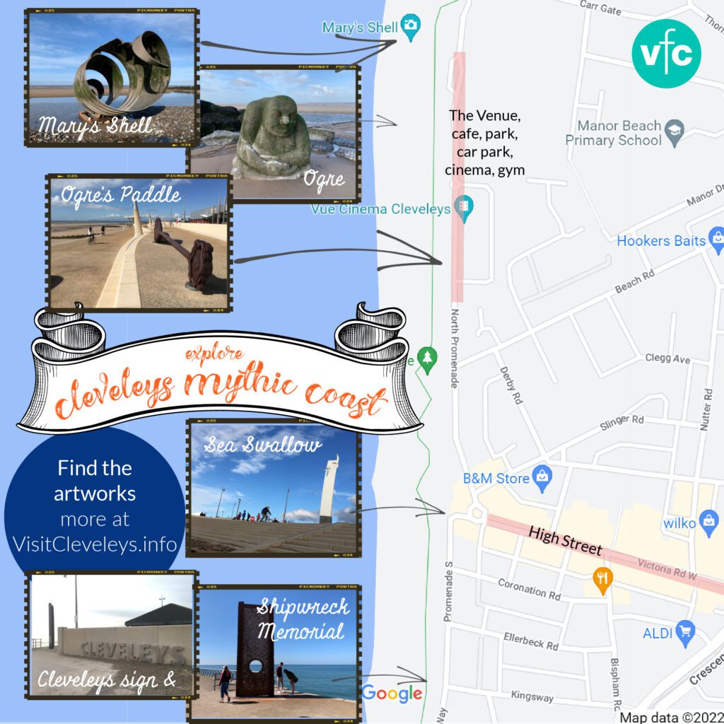 Public Art: Giant Ogres Paddle • take a look with Visit Cleveleys